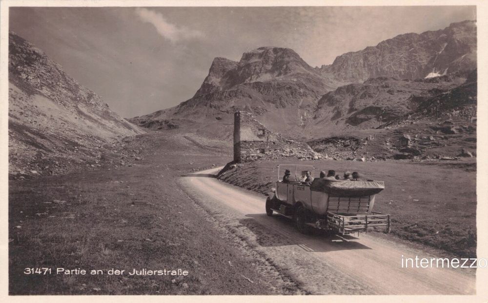 Julier GR // 1929 Postauto Oldtimer Menschen belebt (Gebraucht) in Basel für CHF 22 – mit ...