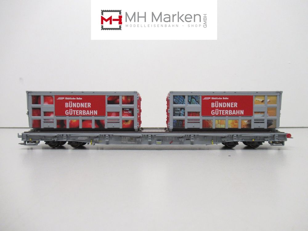 Bemo 2291 120 ACTS Tragwagen Bündner Güterbahn der RhB H0m (Gebraucht ...