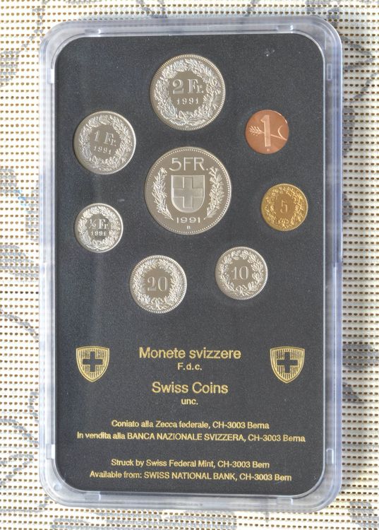 Münzsatz 1991 Stempelglanz (Gebraucht) in Oberglatt ZH für CHF 95 – mit Lieferung auf Ricardo kaufen