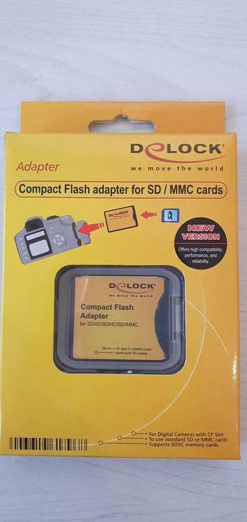 CF Compact Flash Adapter für SD / MMC (Gebraucht) in Dänikon ZH für CHF 10 – mit Lieferung auf ...