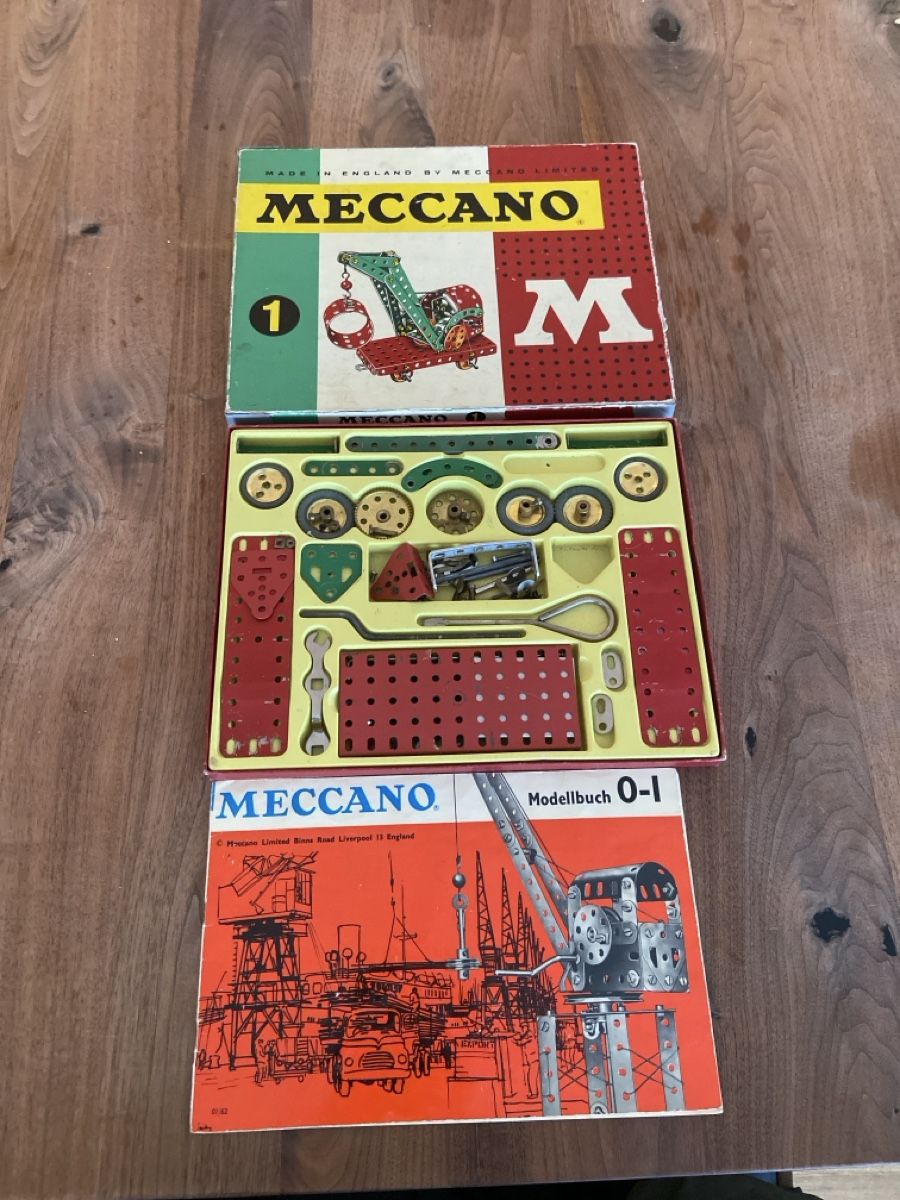 Meccano Metallbaukasten Nr. 1 mit Bauanleitung, Vintage! (Gebraucht) in ...