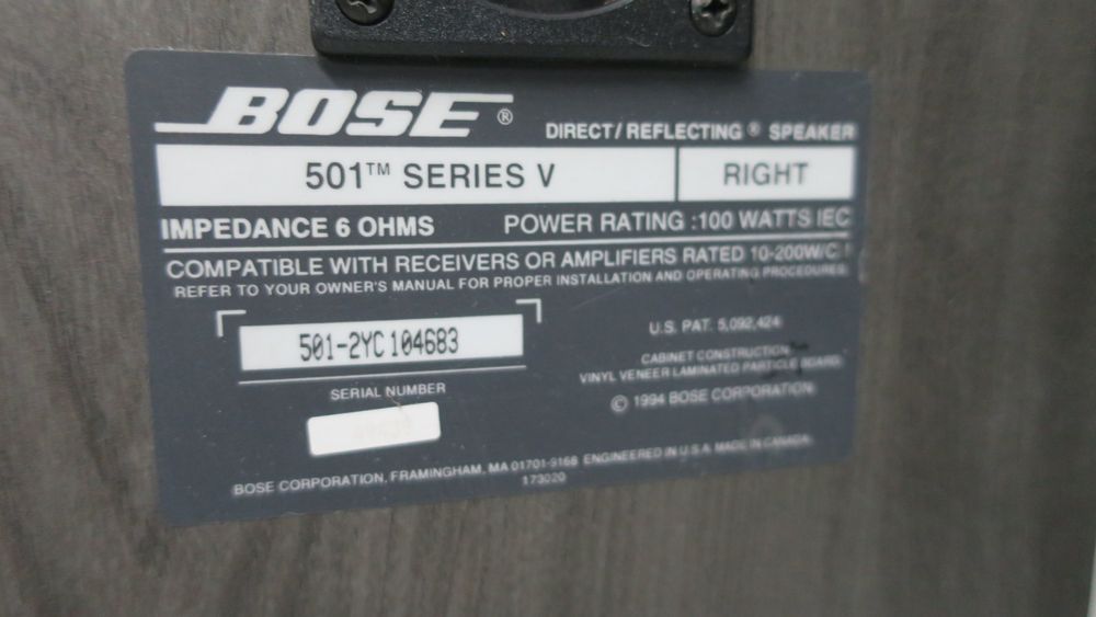 Bose 501 Series V Floorstanding Speakers | Kaufen auf Ricardo