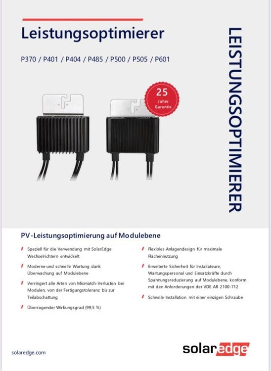 SolarEdge Leistungsoptimierer P401 (1) (Neu (gemäss Beschreibung)) in ...