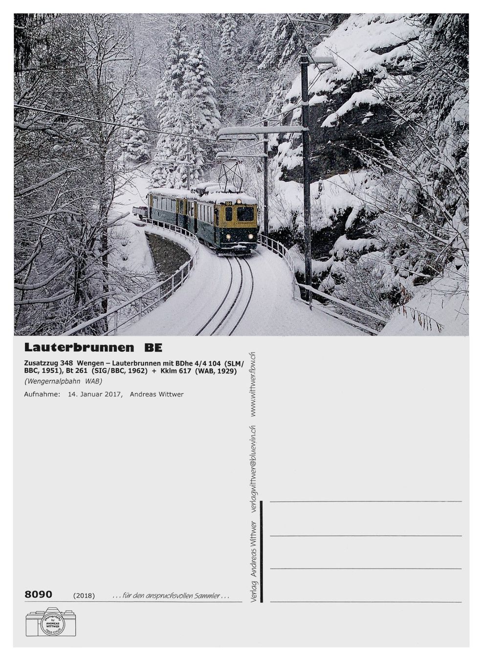 Lauterbrunnen Wengen Berner Oberland Bahn WAB BDhe 4/4 104 (Neu (gemäss ...