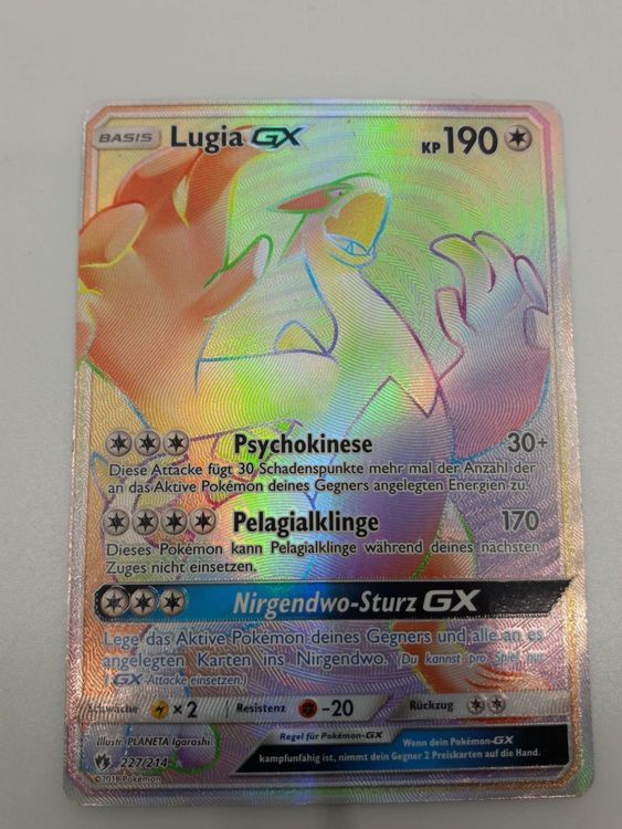 Pokémon Lugia GX, Rainbow Originalkarte. | Kaufen auf Ricardo