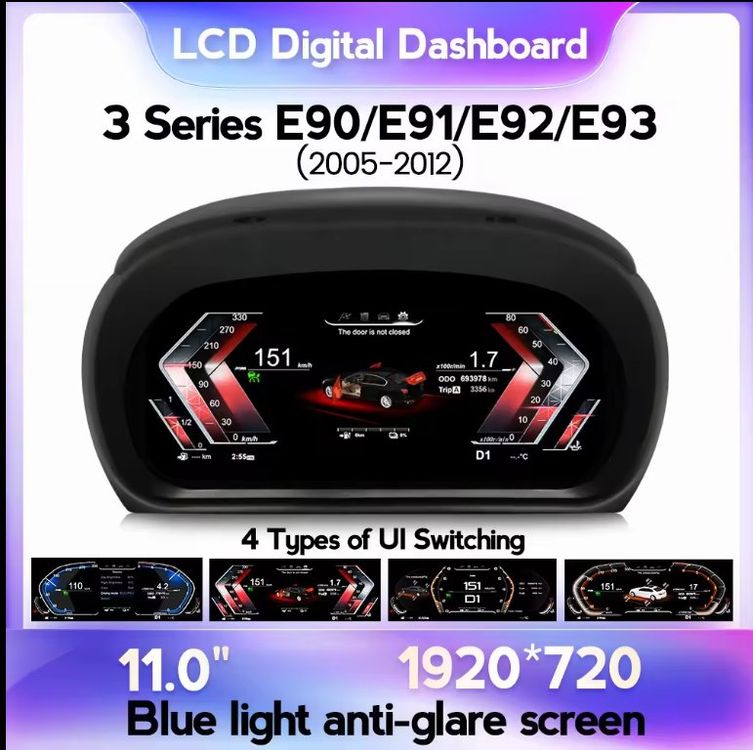 BMW E90 DIGITAL LCD DASHBOARD / DIGITAL TACHO / NEW / NUOVO | Kaufen ...