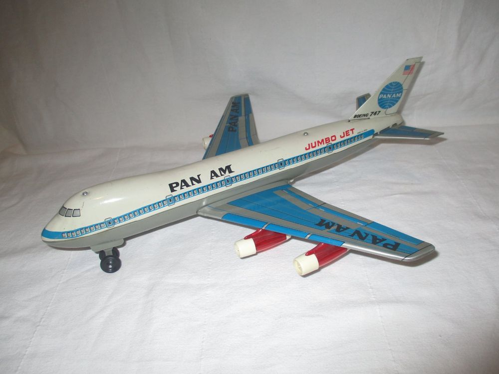 Blech Flugzeug T.T Made in Japan Pan Am Jumbo Jet 747 | Kaufen auf Ricardo
