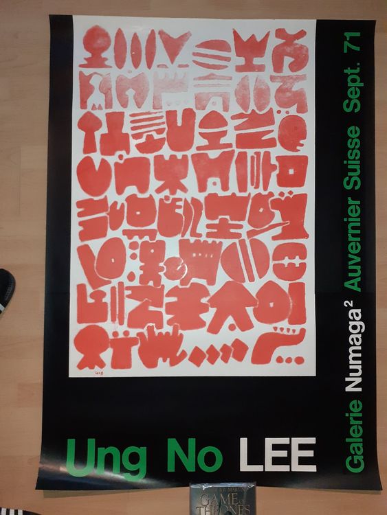 Ung-No LEE grosses Ausstellungsplakat September 1971 Rarität (Gebraucht ...