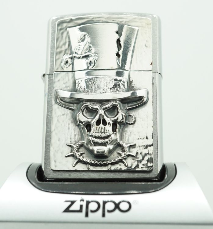 ZIPPO® SKULL WITH CYLINDERHAT - HEAVY-3D-2012-UNGEZÜNDET | Kaufen auf Ricardo