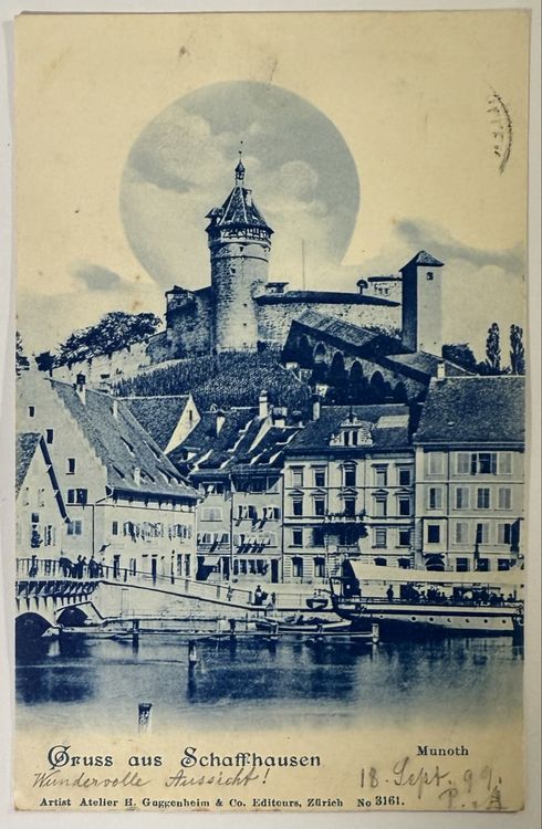 Historische Ansichtskarte Schaffhausen Munoth 1899 | Kaufen auf Ricardo