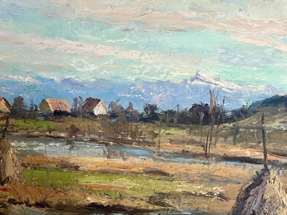 Keller Hans Ölbild gross "Hüttensee" wunderschönen Rahmen (Gebraucht ...