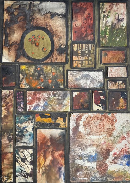 Grosse Abstrakte Mischtechnik Collage und Signiert (Gebraucht) in Baar für CHF 10 – mit ...