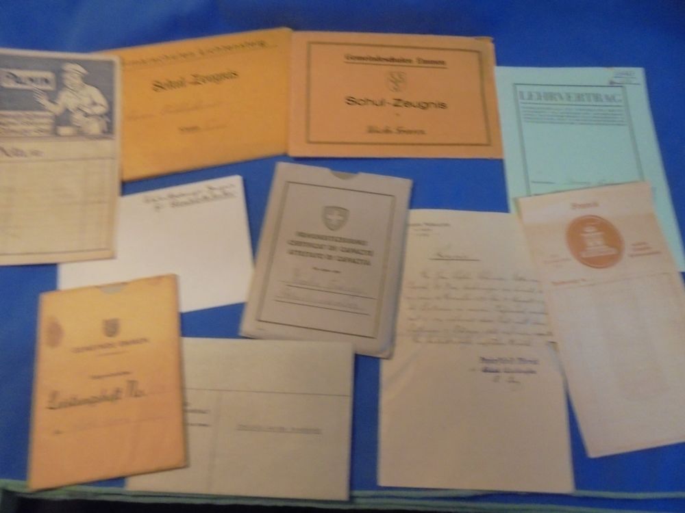 Altes auf Papier alte Zeugnisse / Lehrvertrag / u.s.w. | Kaufen auf Ricardo