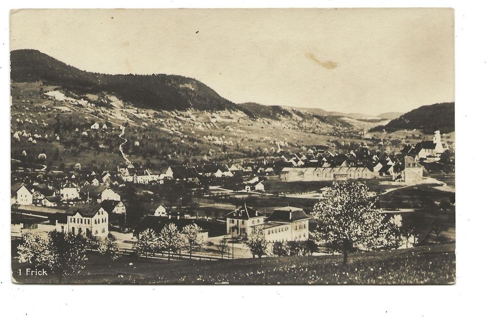 Frick (AG) im Fricktal - Dorfpartie mit Kirche - 1929 | Kaufen auf Ricardo