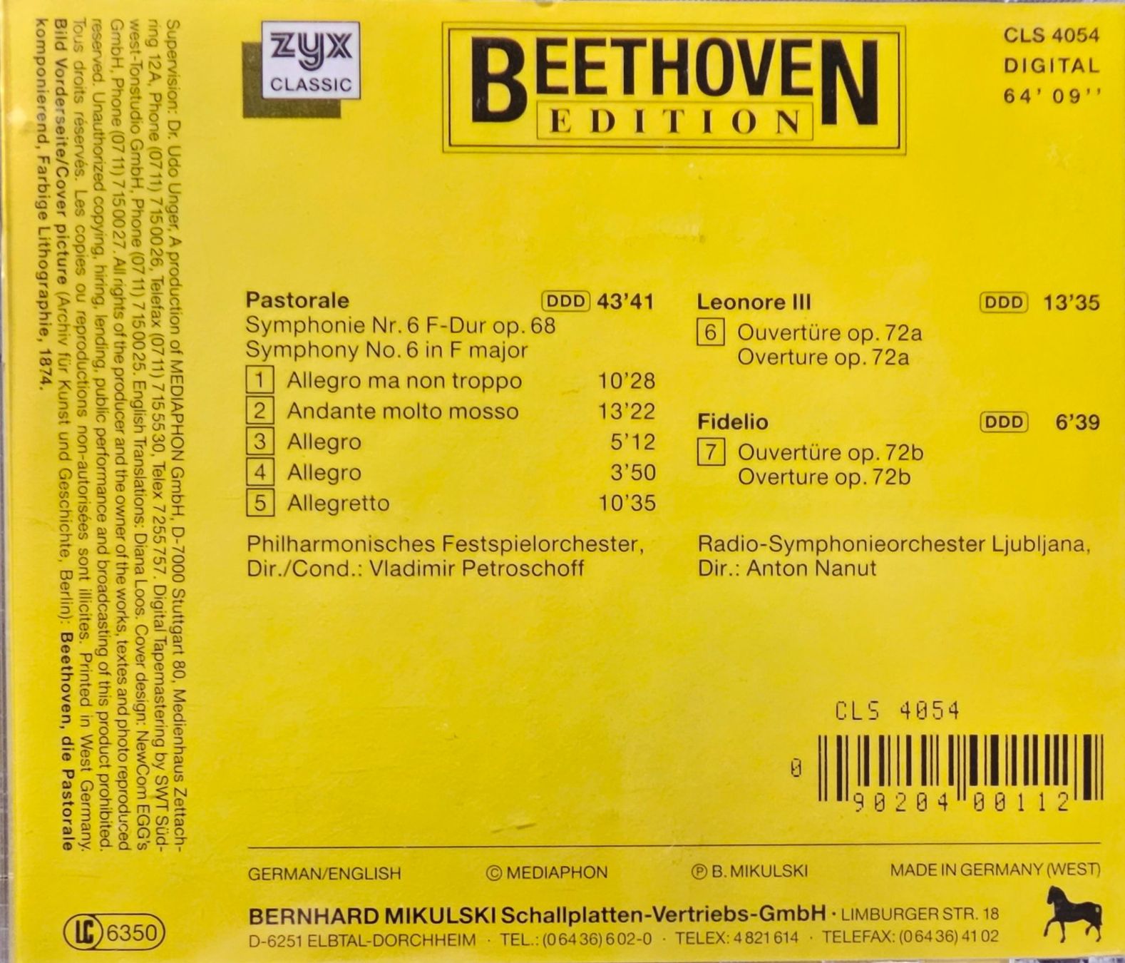 Beethoven - Symphonie Nr. 6 F-Dur "Pastorale" op. 68 (Gebraucht) in ...
