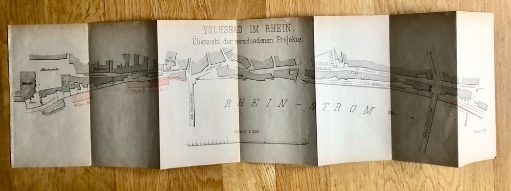 Plan Basel: Projektübersicht Volksbad im Rhein 1885 (Gebraucht) in ...