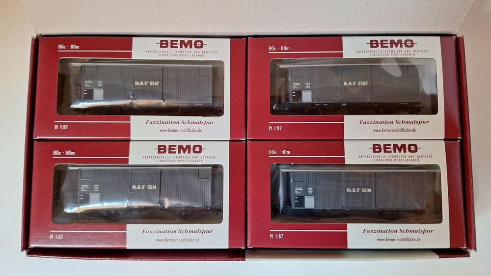 Bemo 7493 100 RHB K1 4er - Set Güterwagen um 1913 | Kaufen auf Ricardo