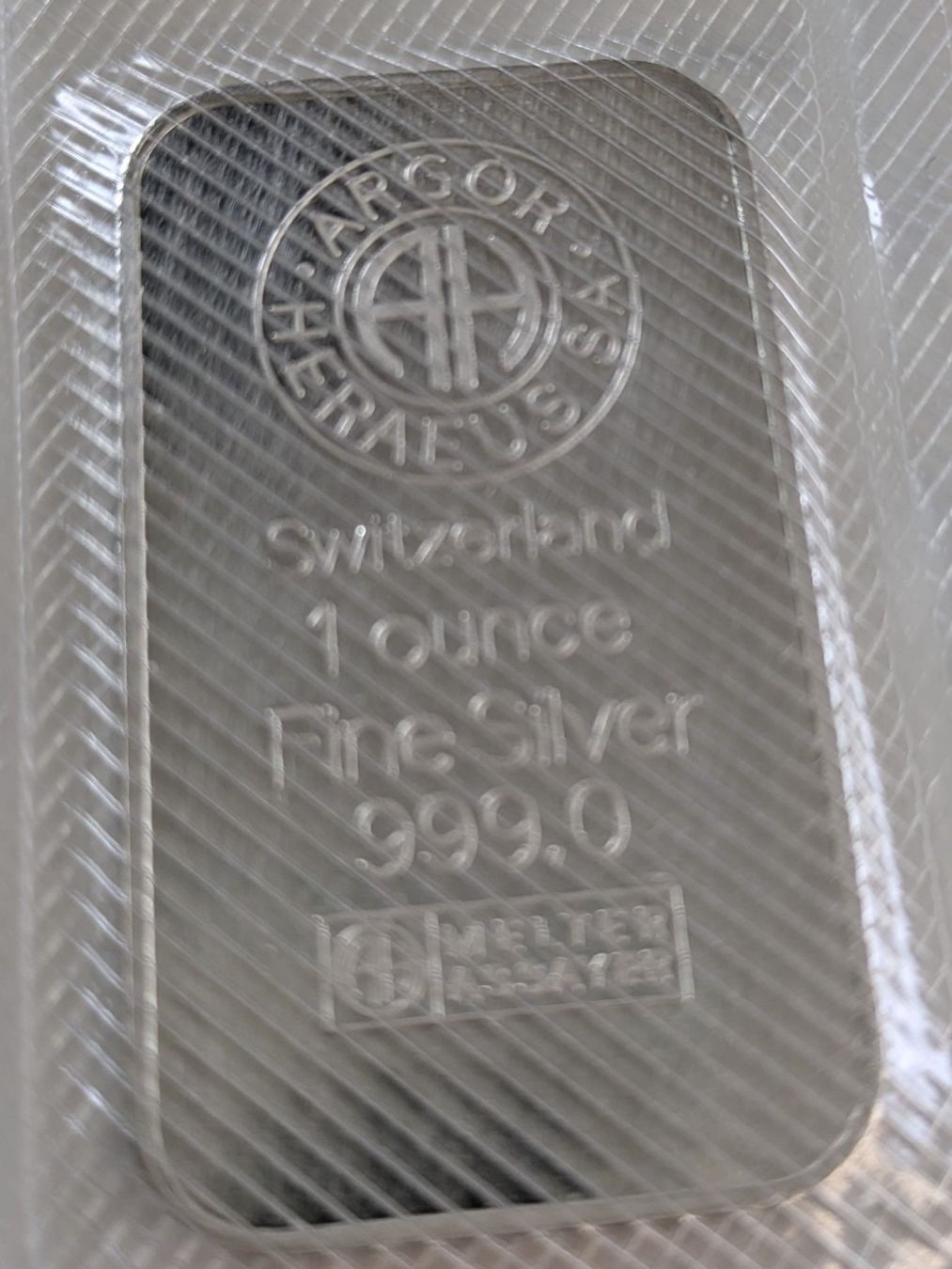 1 oz. / Unze Silber Barren Glückschwein Argor Heraeus 999 (Gebraucht ...
