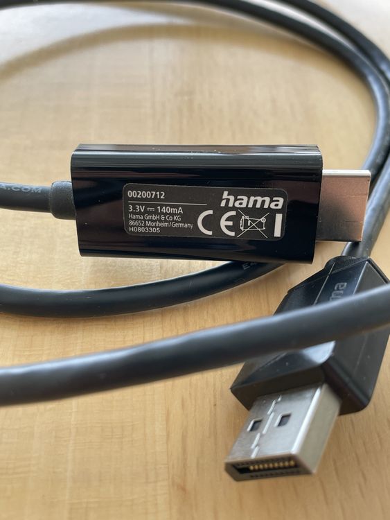 Câble Hama DisplayPort vers HDMI 1.5m - Ultra HD 4K (Neuf) (Neuf avec ...