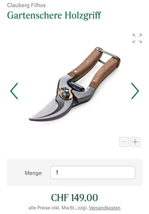 Clauberg Filhos Gartenschere Holzgriff - Guter Zustand! (Gebraucht) in ...