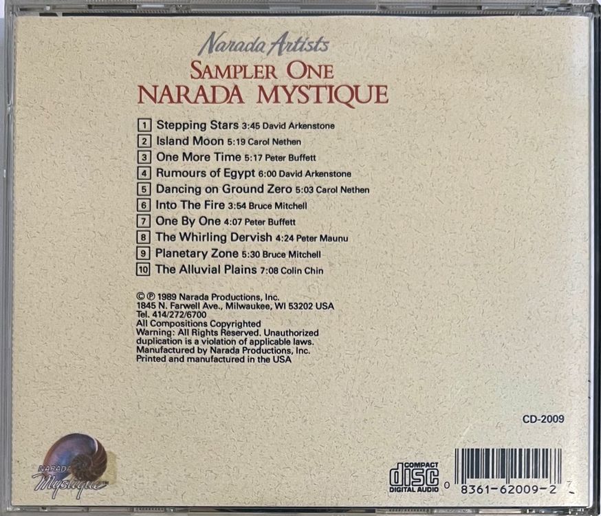 Various – Narada Mystique Sampler One (Gebraucht) in Martigny für CHF 3.5 – mit Lieferung auf ...