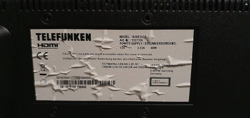 Komplettes Set mit Fernseher, Receiver und Sat-Antenne (Gebraucht) in ...