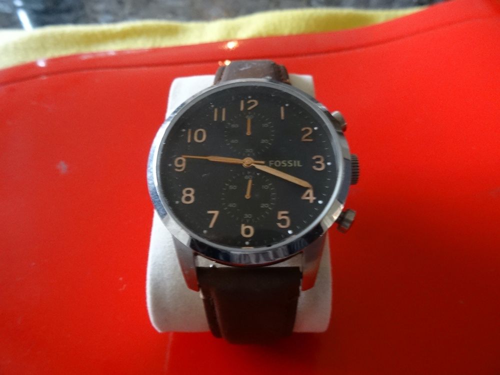 Fossil Chronograph Brown Lederarmband FS4873 Herrenuhr (Gebraucht) in ...