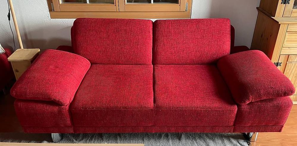 Sofa, Polstergruppe, Couch rot (Gebraucht) in Bad Ragaz für CHF 80 ...
