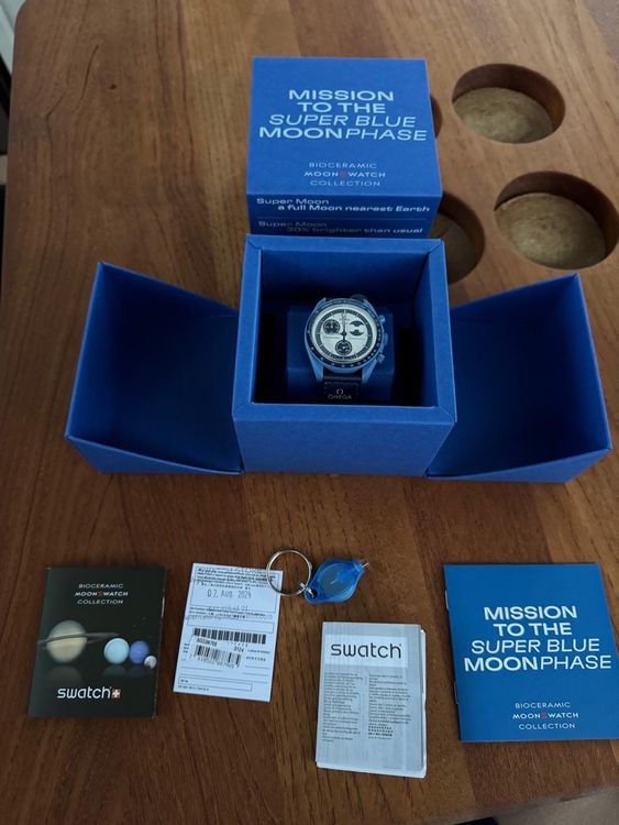 Omega x Swatch Super Blue Moonphase Moonswatch | Kaufen auf Ricardo