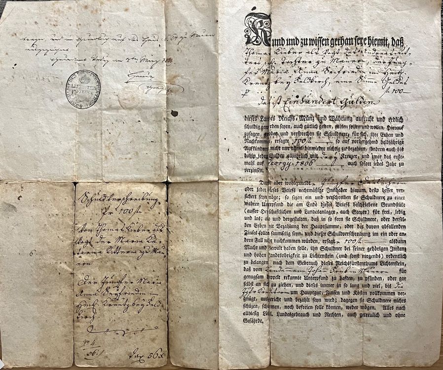 Antike Handgeschriebene Brief mit Stempfel aus der Zeit | Kaufen auf ...