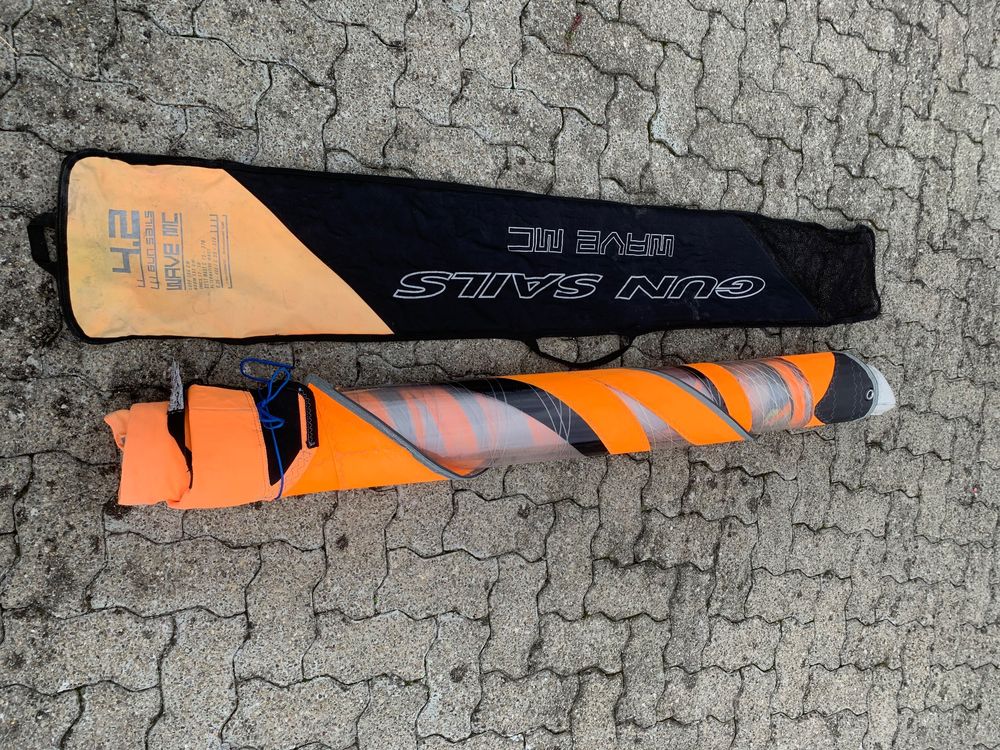 Surfsegel Gun Sail vave mc 4.2 ,gebraucht repariert (Gebraucht) in Kirchdorf AG für CHF 1 – nur ...