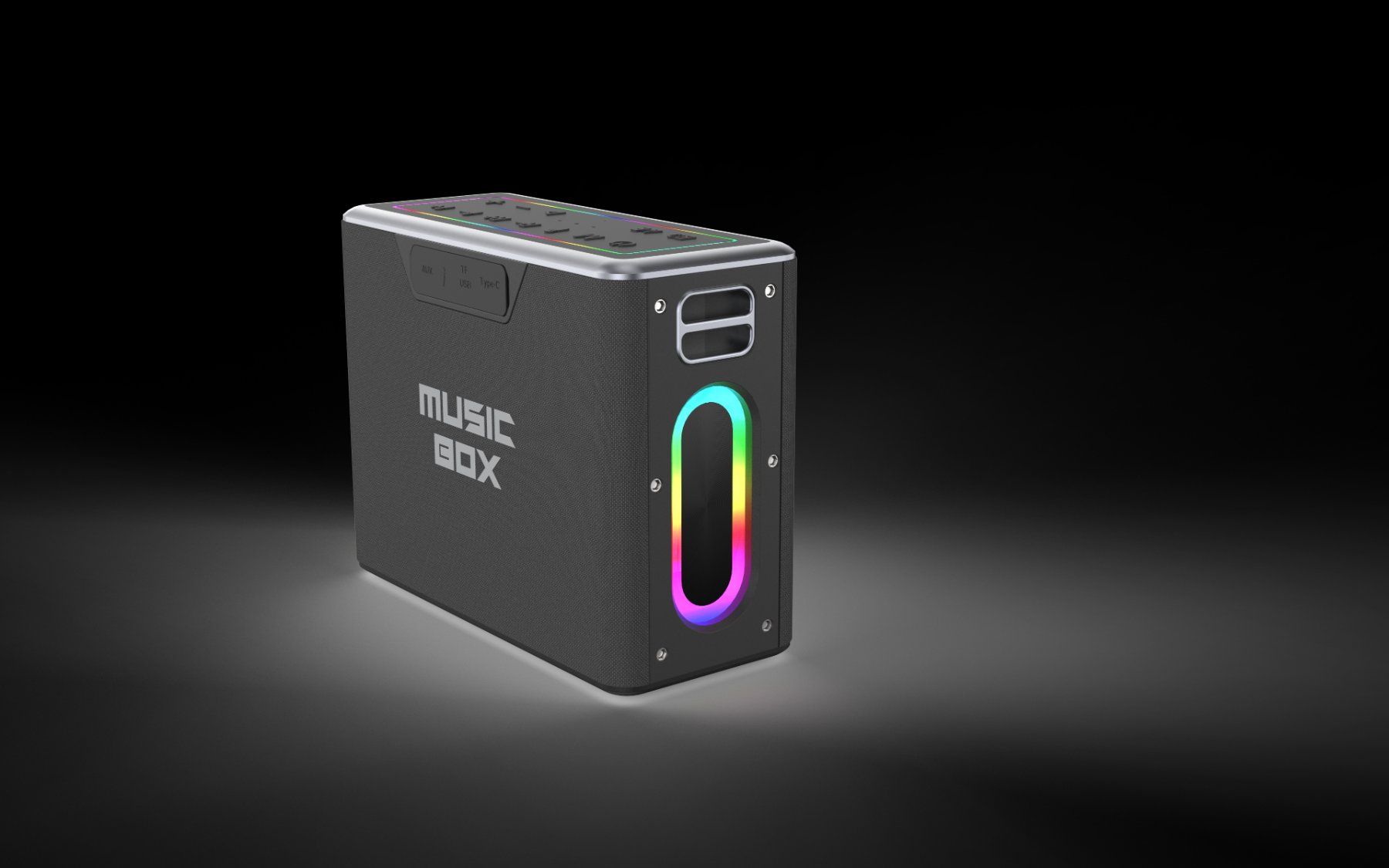 HiFuture MusicBox Bluetooth-Lautsprecher mit Mikrofonen (Bla (Neu und ...