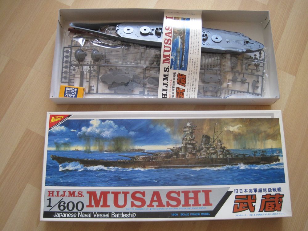MUSASHI 1/500 Nichimo Bausatz mit Motor Japan (Neu und originalverpackt ...