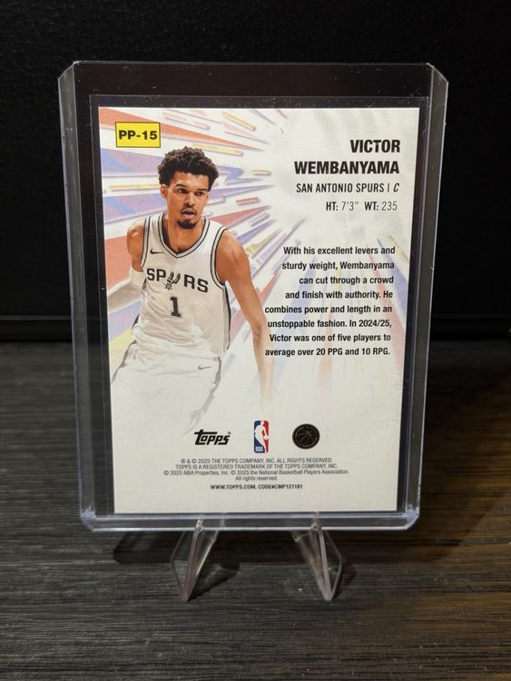 2025-26 Topps Power Players Victor Wembanyama #PP-15 - Spurs (Neu ...