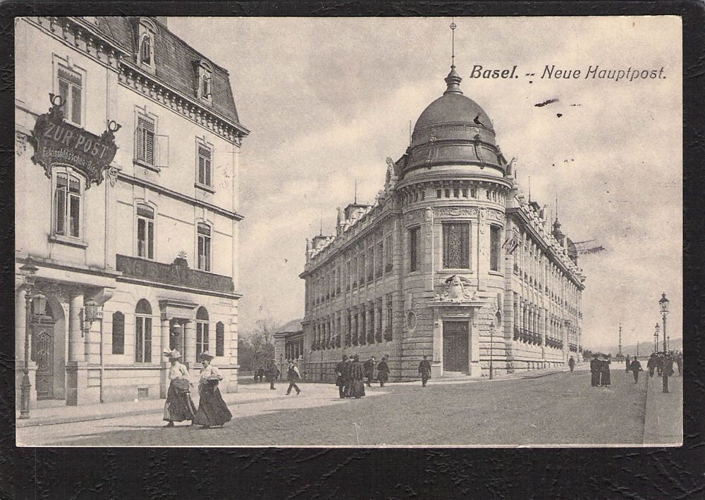 .Basel - Neue Hauptpost , Restaurant zur Post ,gelaufen 1912 | Kaufen ...