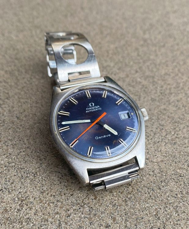 Omega Genève Stainless Steel Automatic Blue Dial 1970's (Gebraucht) in ...