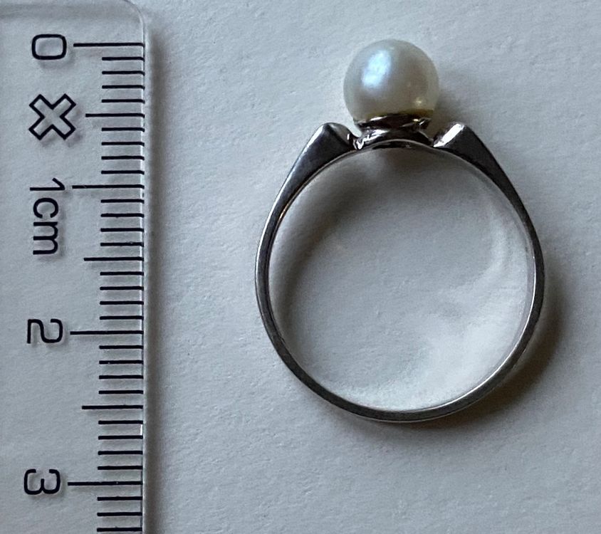 Weissgold Ring mit Perlen/ Weissgold 14 k /585/echte Perle (Gebraucht) in Gossau für CHF 75 ...