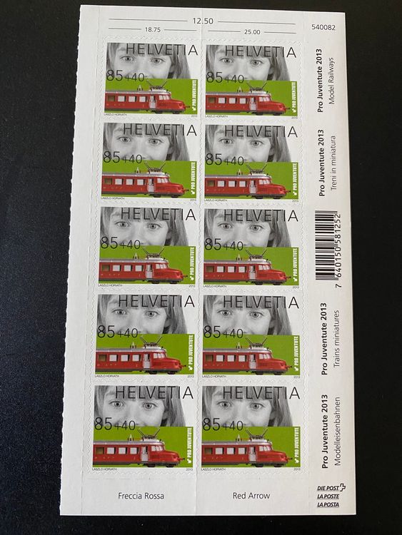 Kleinbogen 2013 Roter Pfeil ** ZN J409 aus Zusammendruckbg. (Neu ...