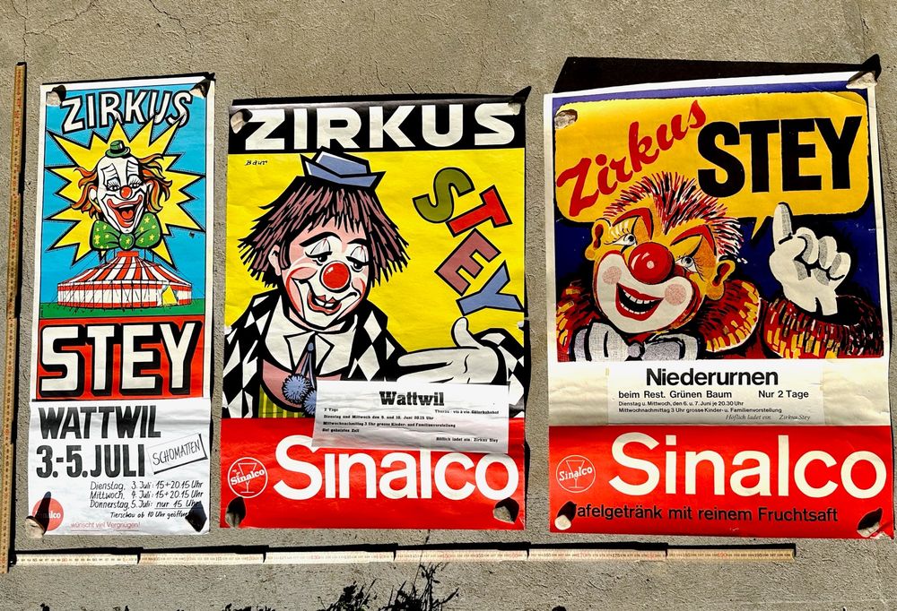 3 alte, tolle Zirkusplakate, Zirkus Stey (Gebraucht) in Seltisberg für ...
