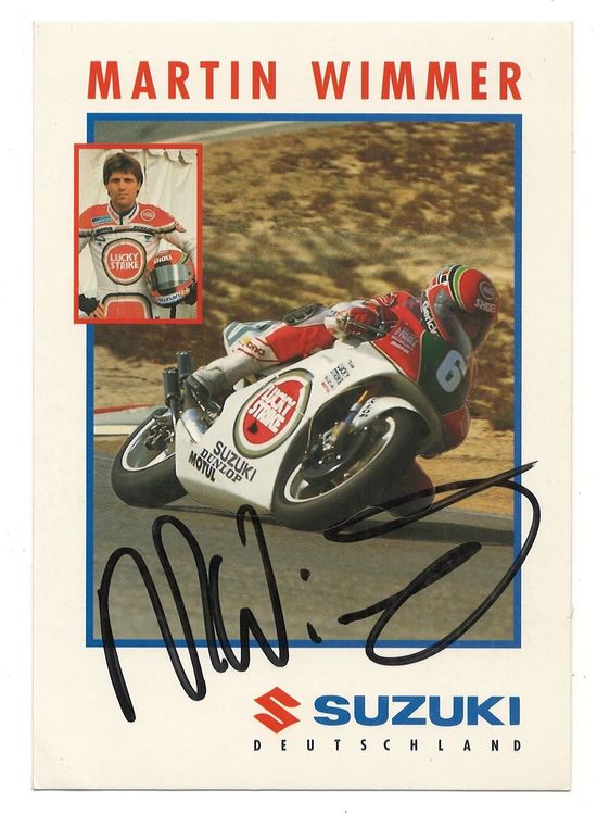 MARTIN WIMMER ORIGINALAUTOGRAMM MOTORRAD (Gebraucht) in Basel für CHF ...