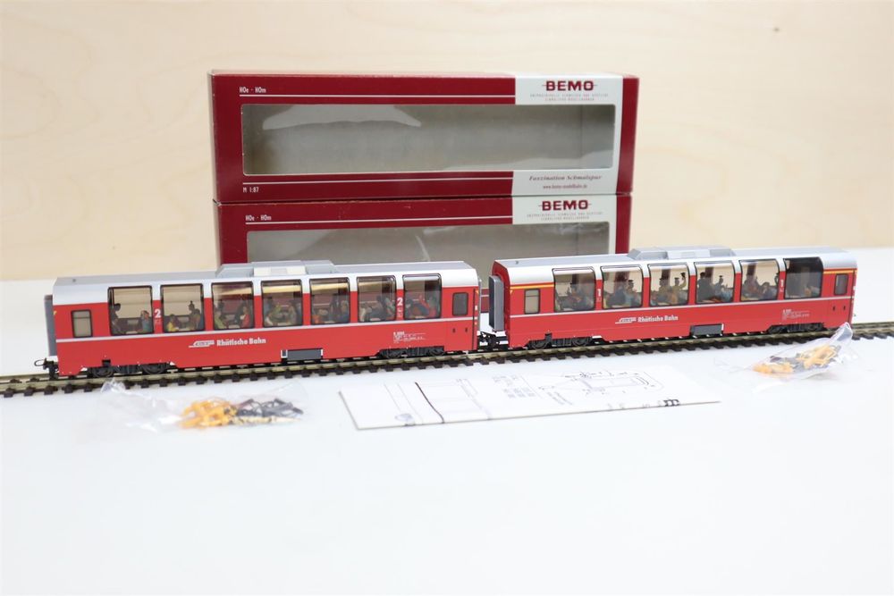 BEMO 2 x RhB Panoramawagen + Figuren H0m (Gebraucht) in Winterthur für CHF 161 – mit Lieferung ...