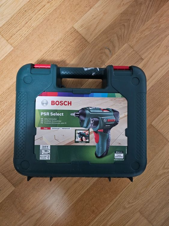 Bosch Akkuschrauber PSR Select mit Bit-Set Zubehör (Gebraucht) in Lenzburg für CHF 40 – mit ...