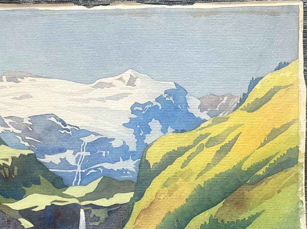 Robert Lanz (1864-1931) Berglandschafts Aquarell | Kaufen auf Ricardo