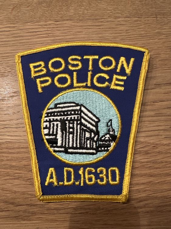 Boston Police Aufnäher Patch USA Oldtimer Rarität (Neu (gemäss ...