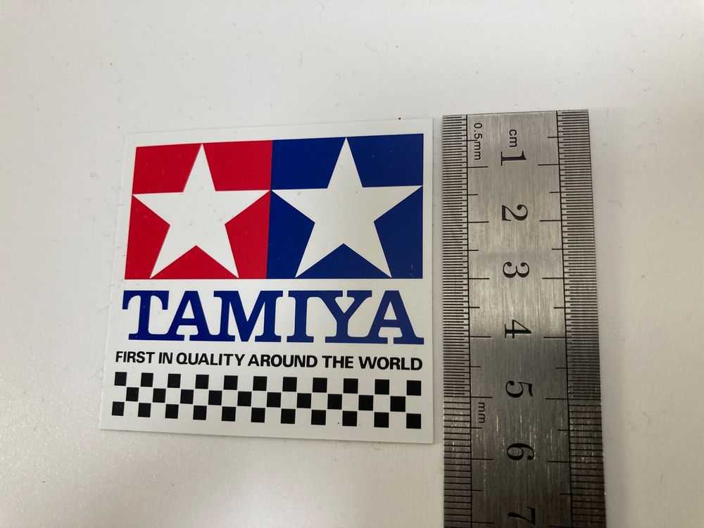 Tamiya Aufkleber / Sticker / Logo mit Zielflaggenmuster NEU! (Neu ...