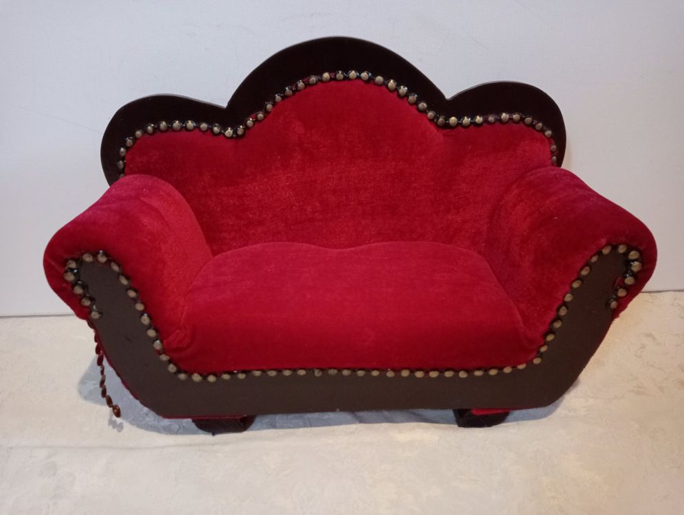 Miniatur Sofa rot Samt Vintage oder Retro Deko (Gebraucht) in Oberdorf ...
