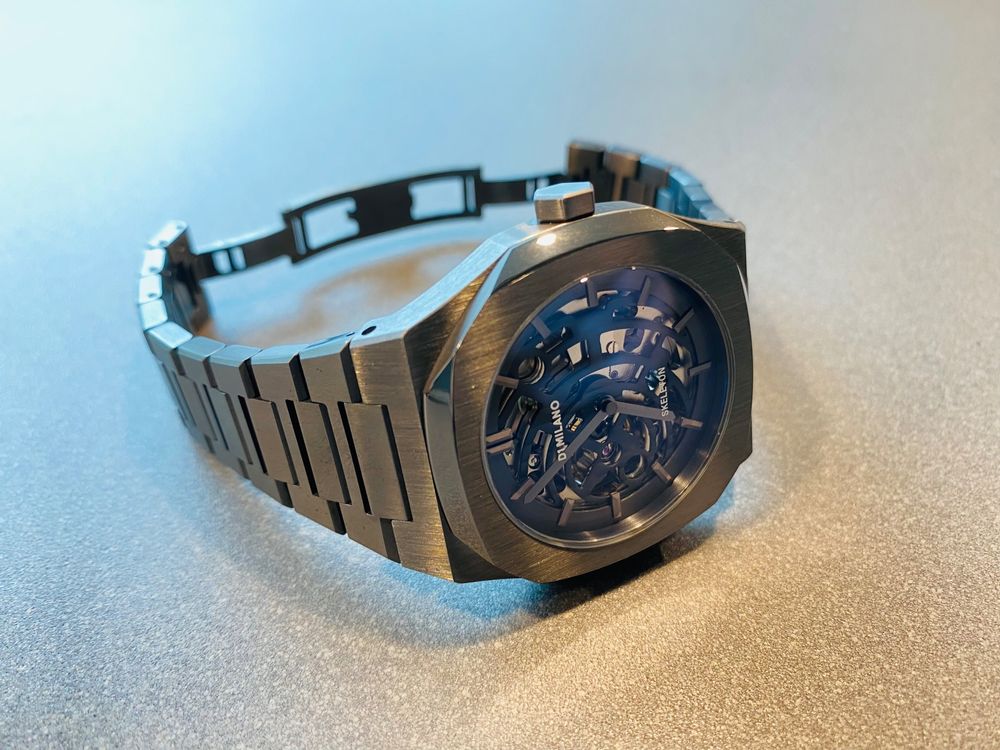 Neue D1 Milano Gun Steel Skeleton Automatic Uhr (Neu und ...