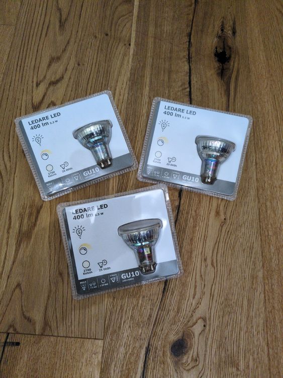 3x LEDARE LED Glühbirnen GU10 400lm 57W 2700K (Neu und originalverpackt ...