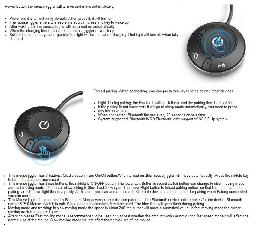 Rii RT909 BLUETOOTH Mouse Jiggler / Mover / Maus Simulator | Kaufen auf ...