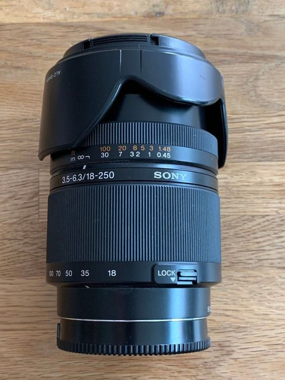SONY DT 18-250mm F/3.5-6.3, NP 550Fr (Gebraucht) in Zürich für CHF 100 – mit Lieferung auf ...